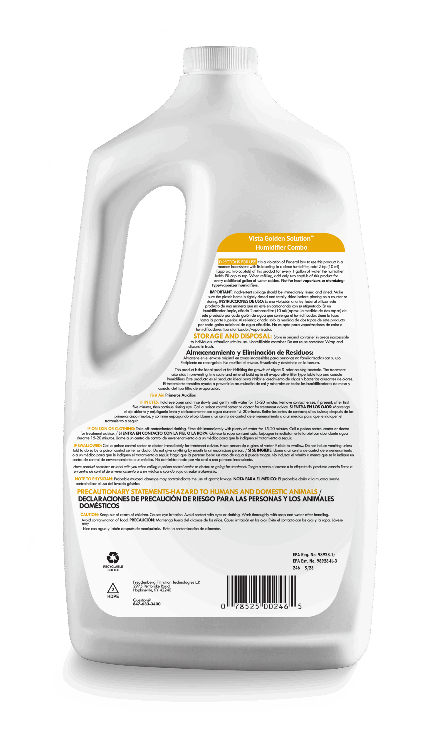 BestAir Golden Solutions 64 oz Humidifier Water Treatment | Made in USA